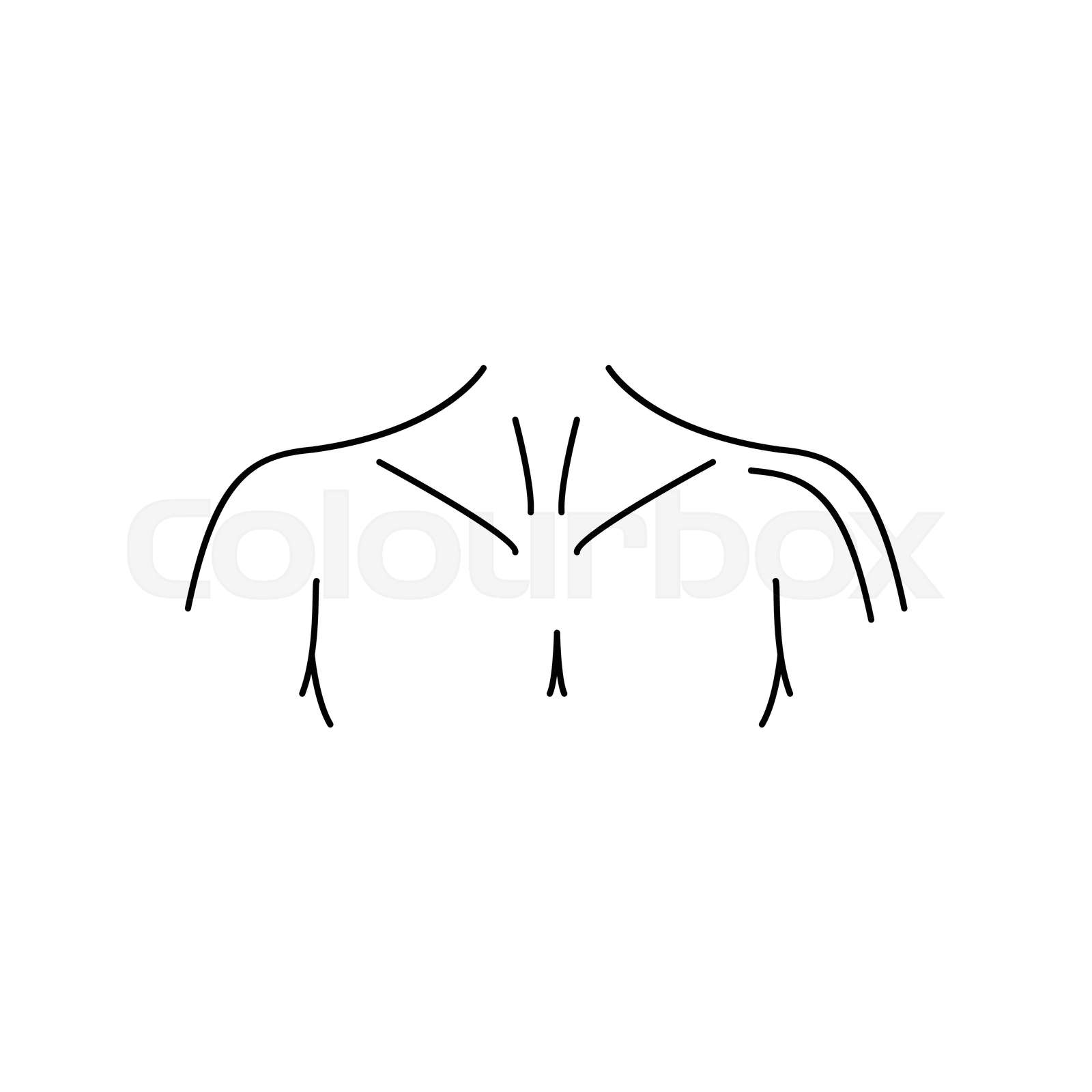 Shoulder icon, outline style | Stock vector | Colourbox