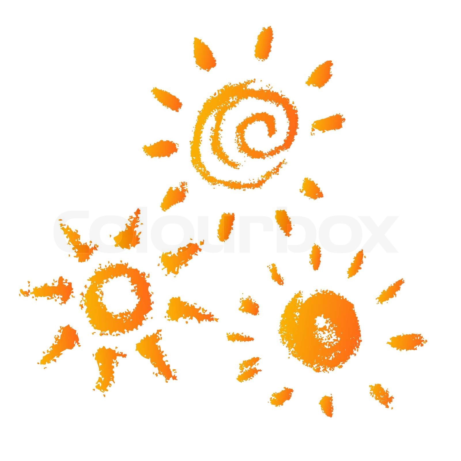 hand drawn sun collection | Stock vector | Colourbox