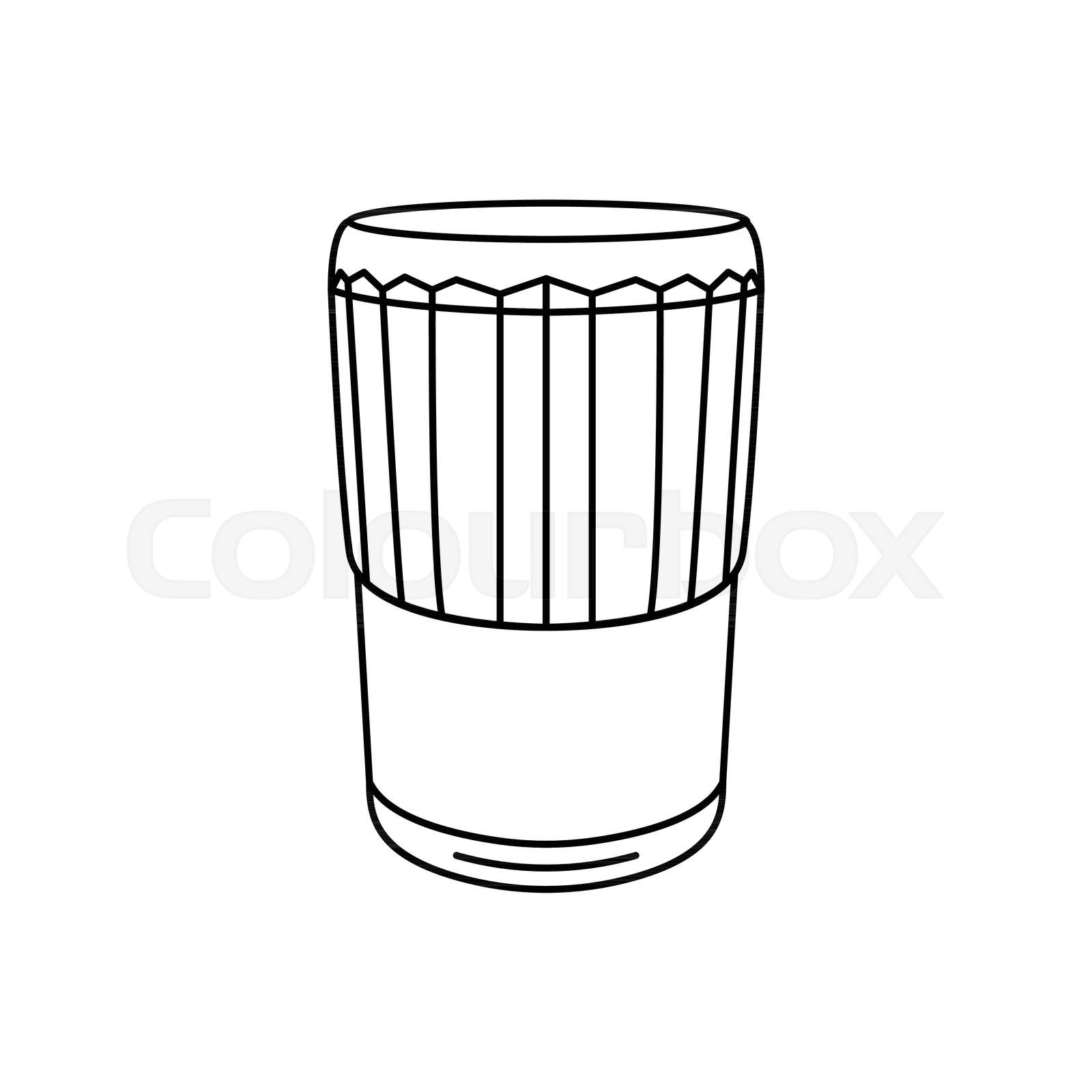 Pahu drum icon, outline style | Stock vector | Colourbox