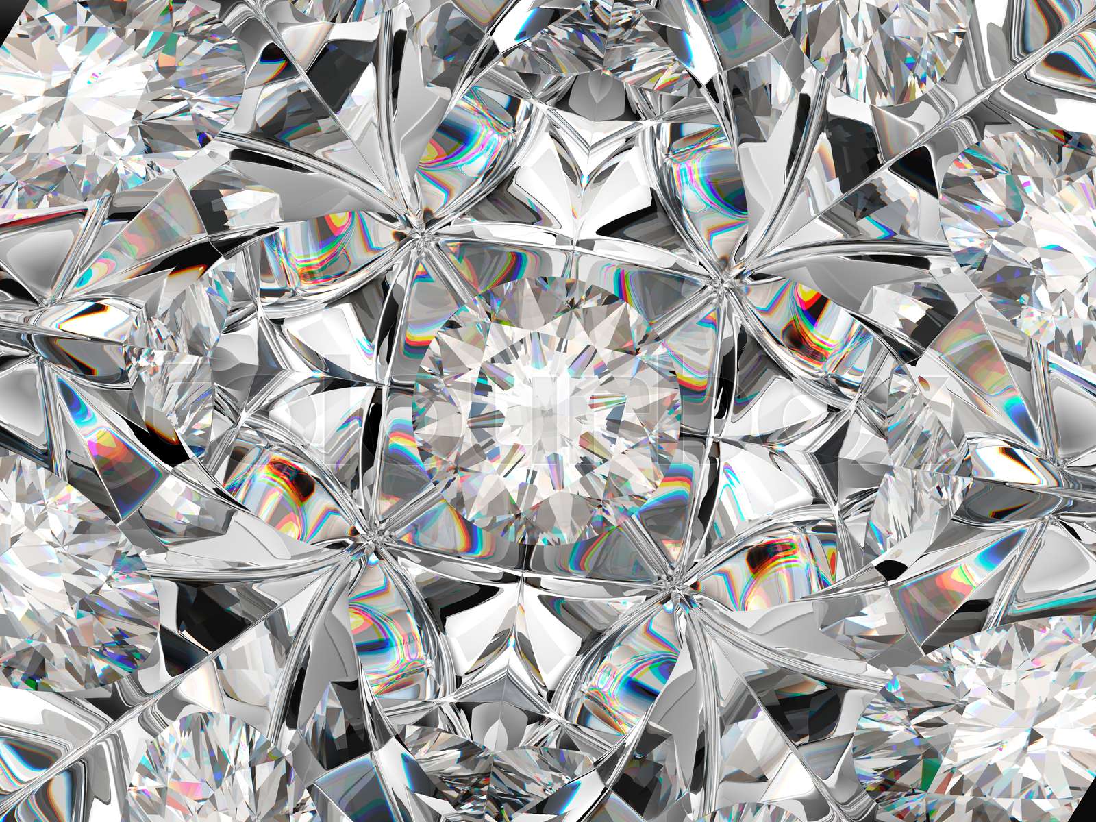 diamond structure extreme closeup with kaleidoscope effect | Stock ...