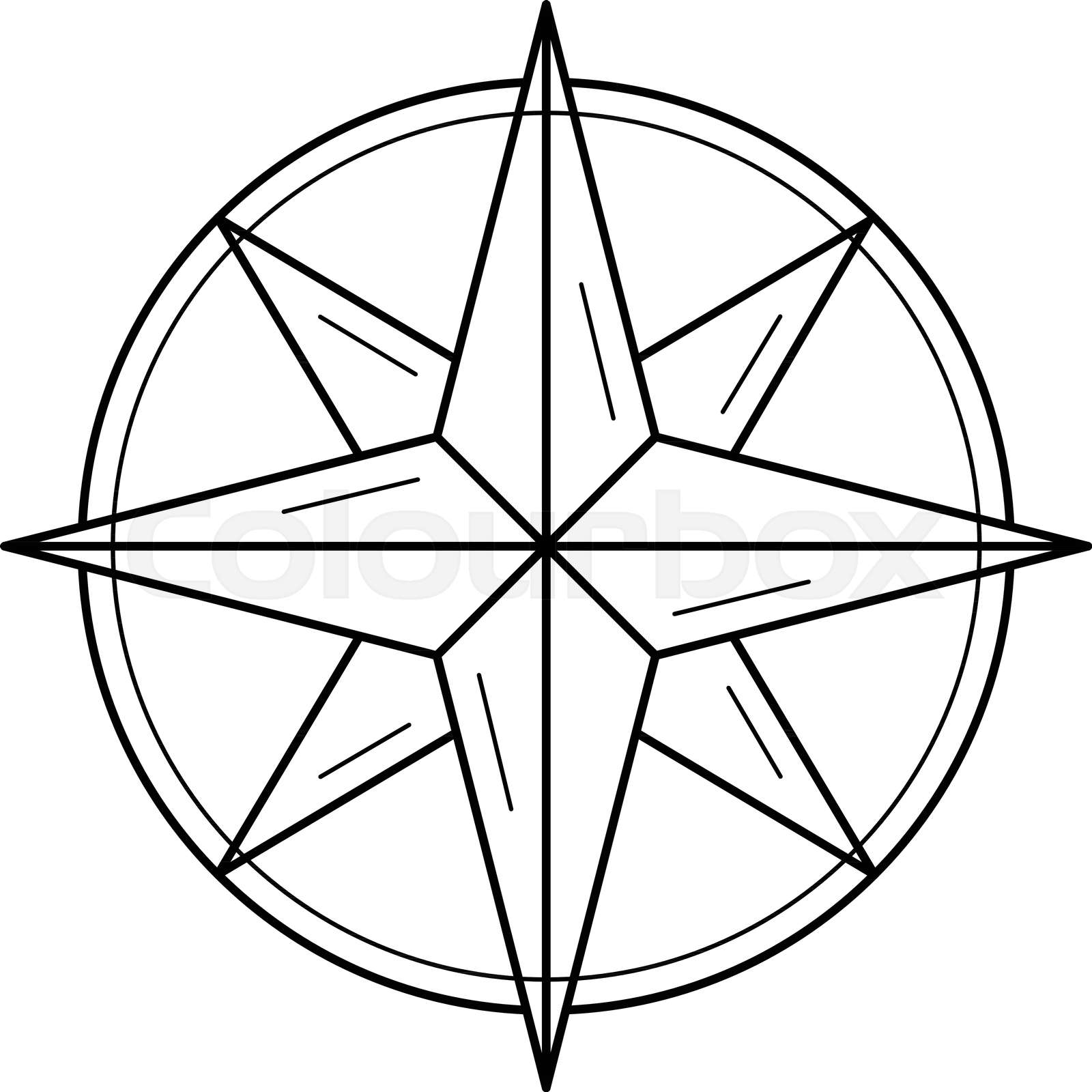 Nautical Compass Outline