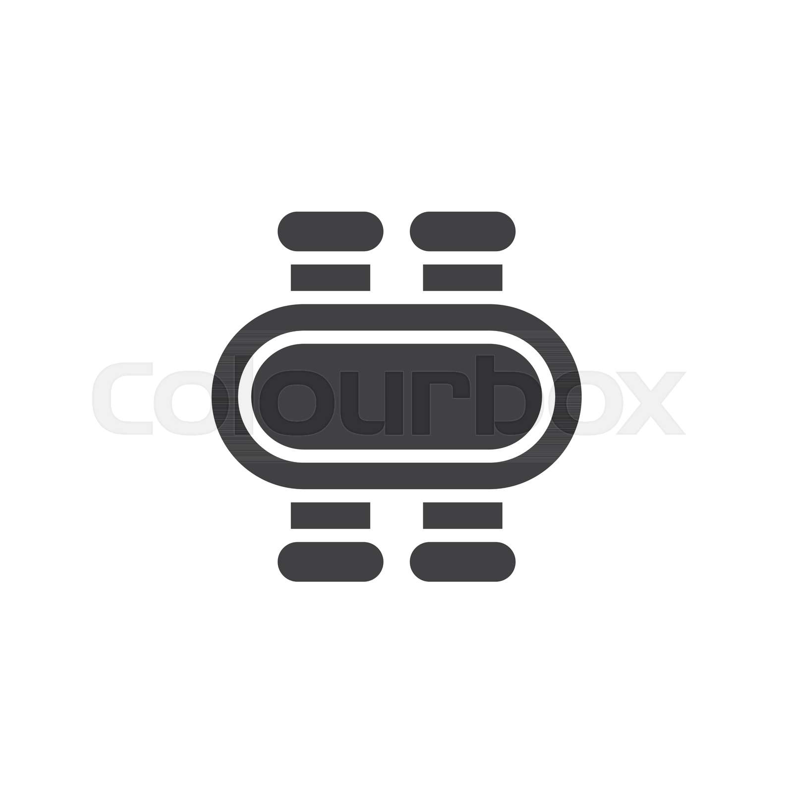 Dining table and four chairs top view vector icon | Stock vector ...