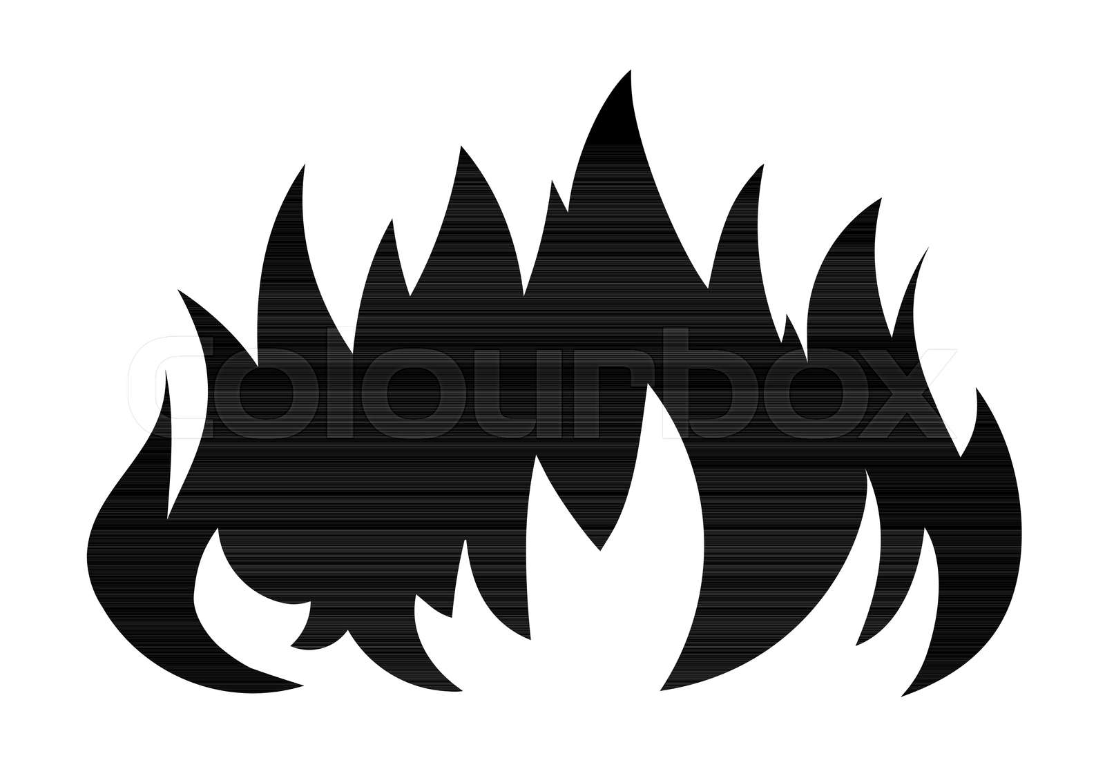 Black vector fire for design or tattoo | Stock vector | Colourbox