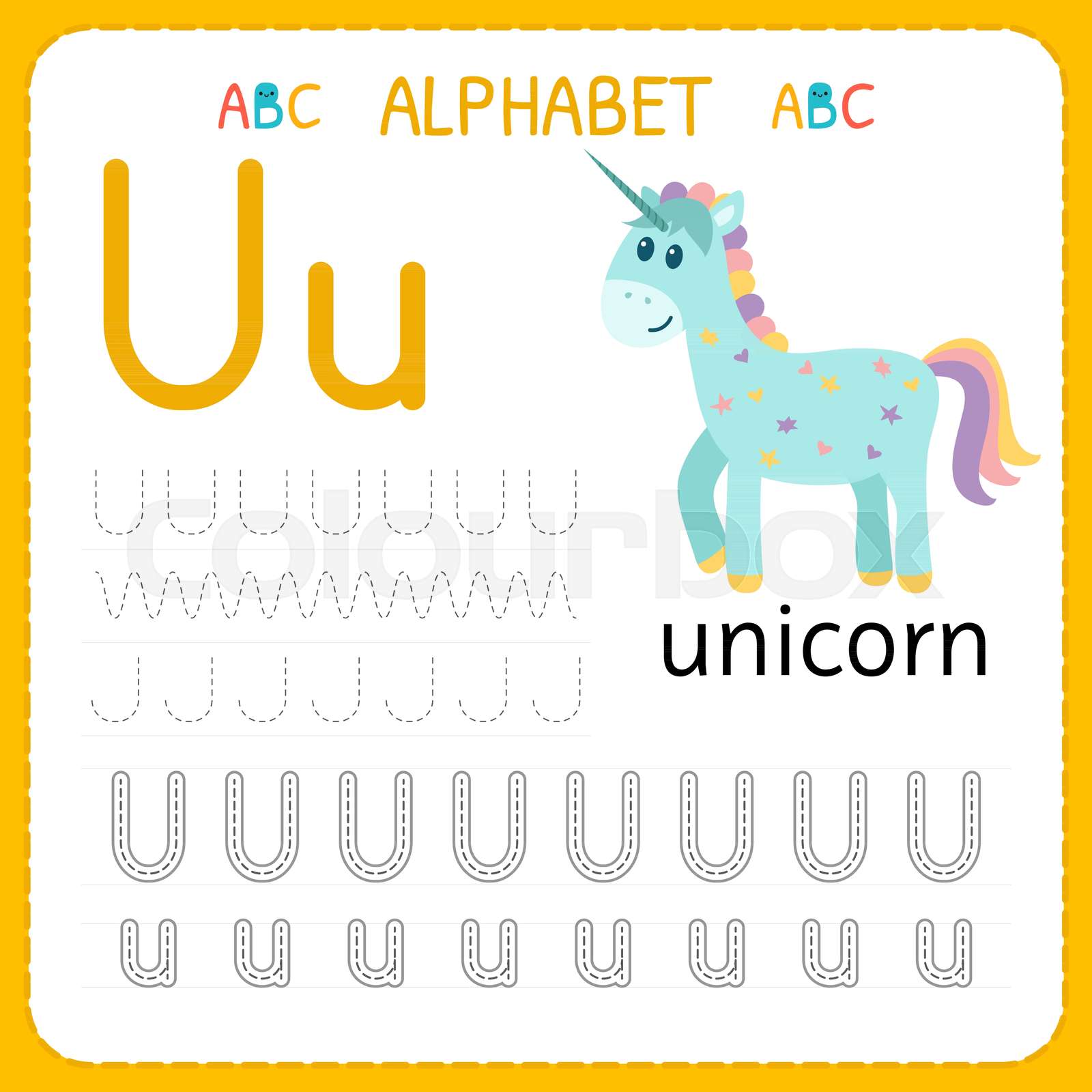 Alphabet tracing worksheet for preschool and kindergarten. Writing ...