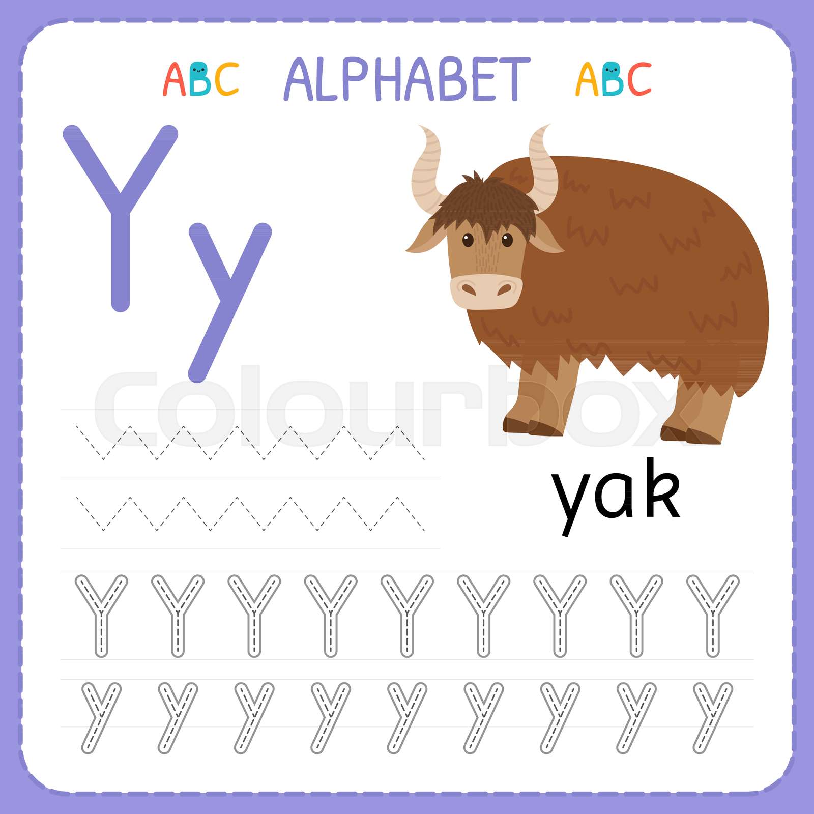 Alphabet tracing worksheet for preschool and kindergarten. Writing ...