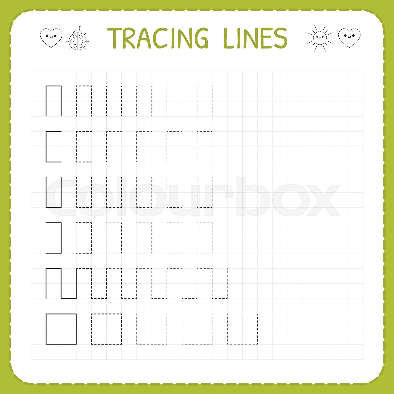 Tracing lines. Worksheet for kids. Working pages for children ...