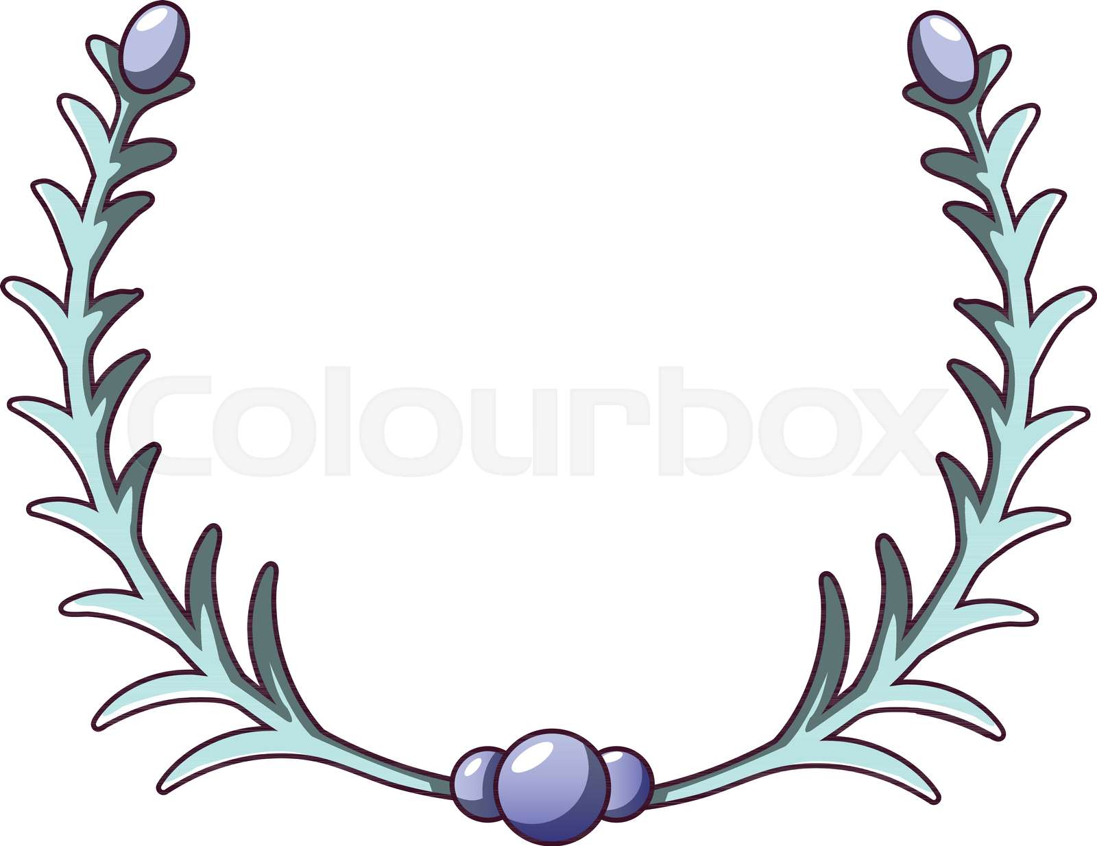 blatt, kranz, icon | Stock-Vektor | Colourbox
