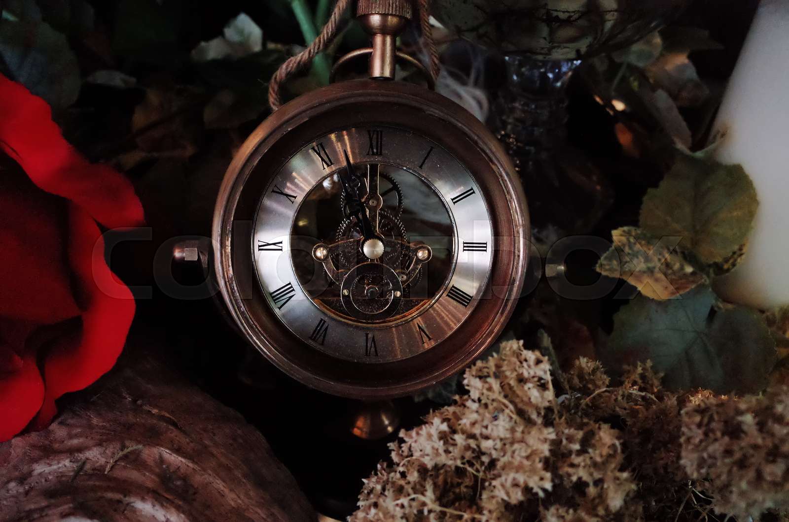 midnight twelve oclock in black | Stock image | Colourbox