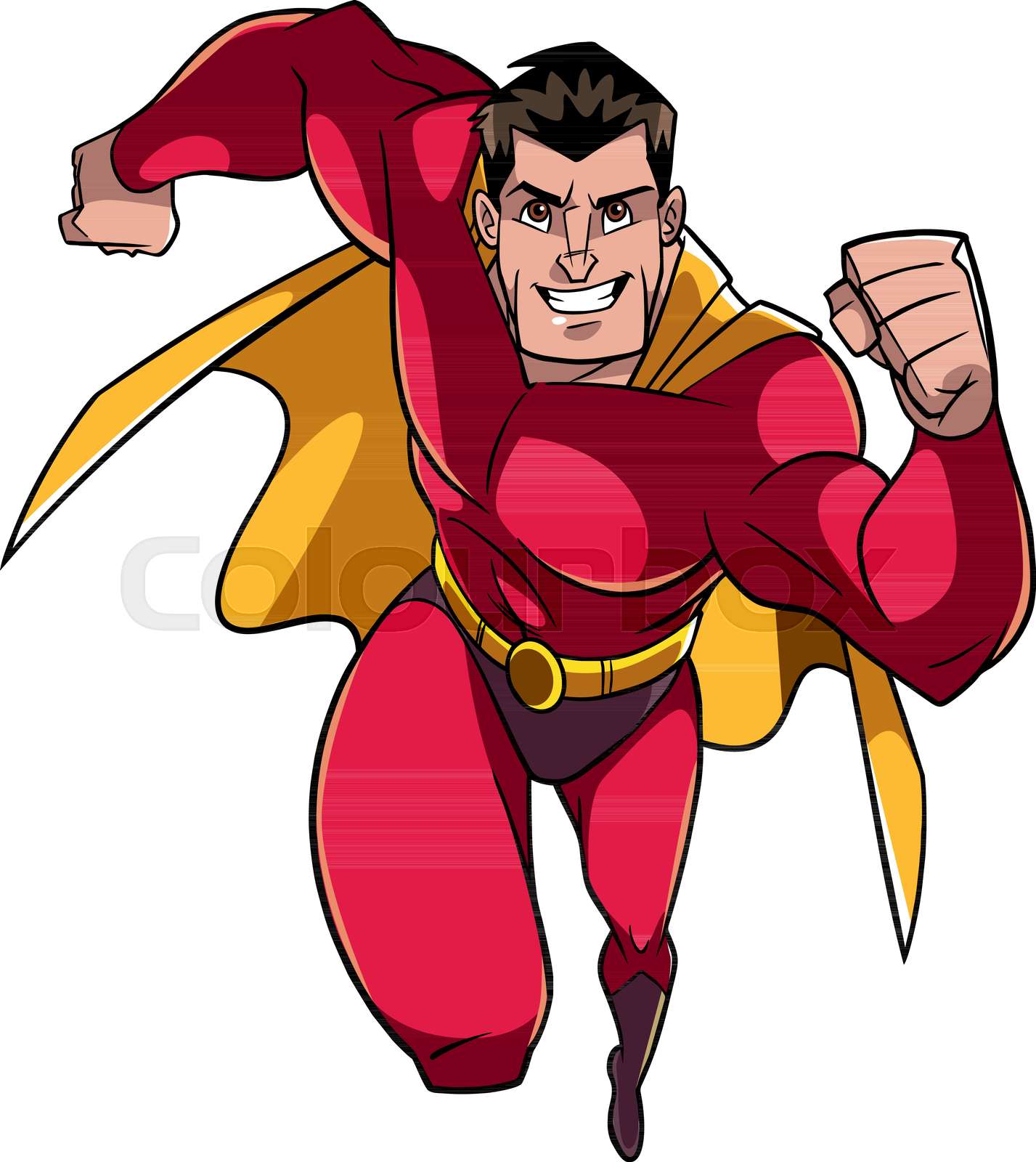 Superhero Running Frontal View | Stock vector | Colourbox