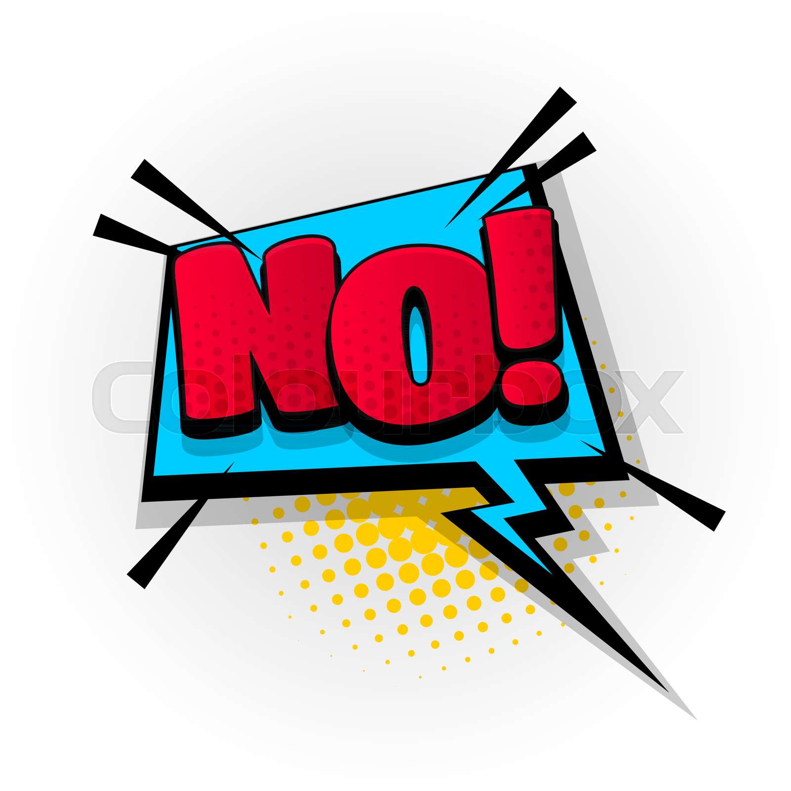 no stop comic book text pop art | Stock vector | Colourbox