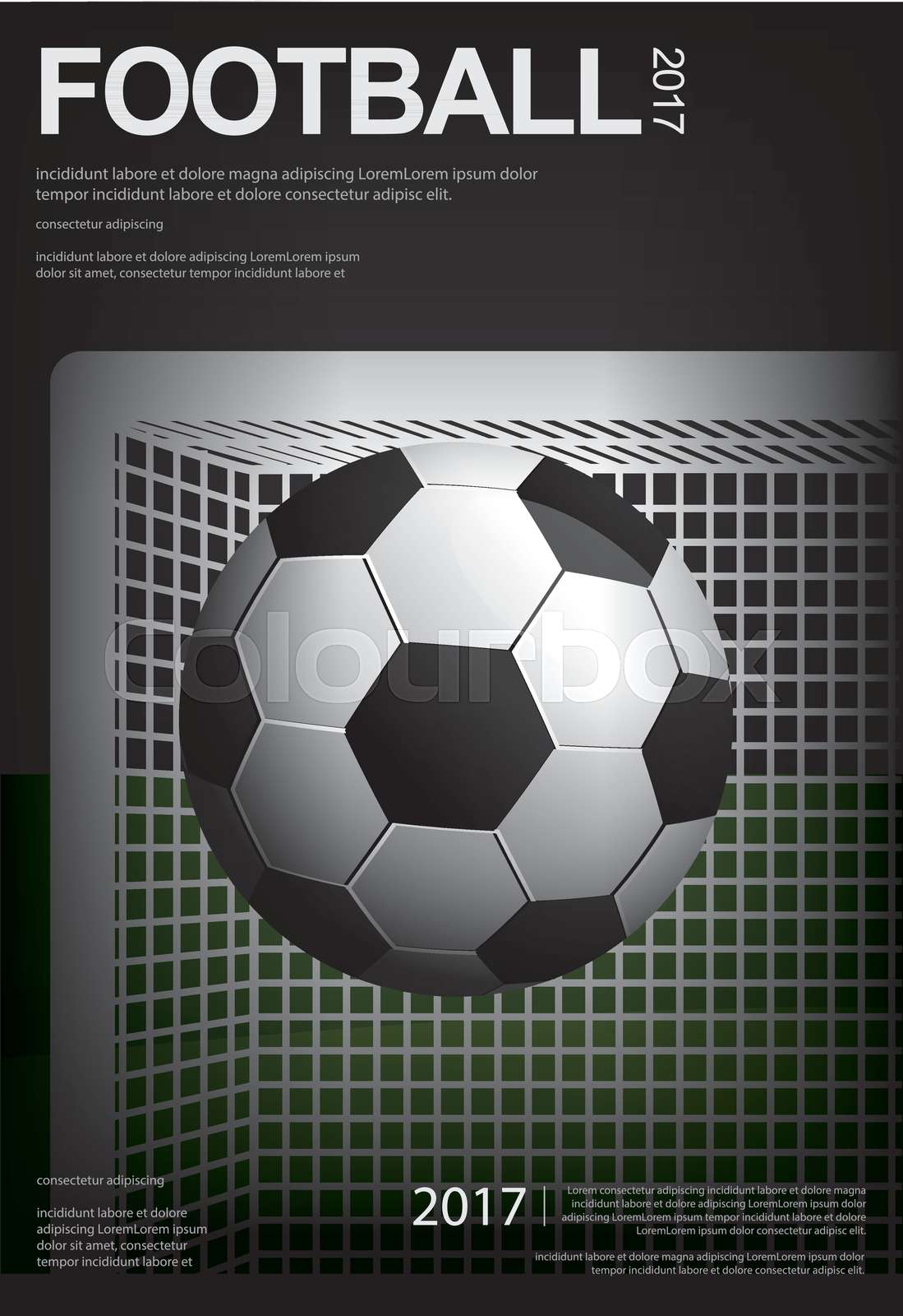 Soccer Football Poster Vestor Illustration | Stock vector | Colourbox
