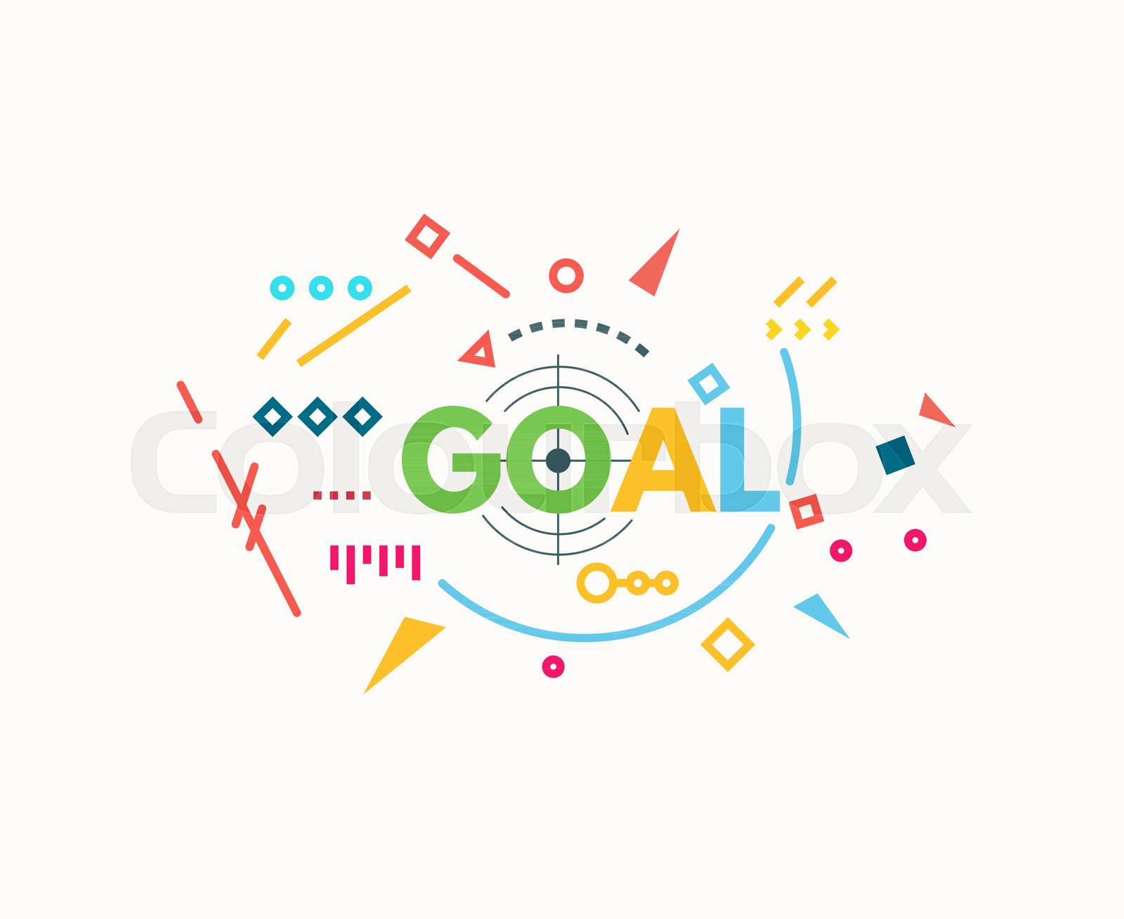 Goal banner concept | Stock vector | Colourbox