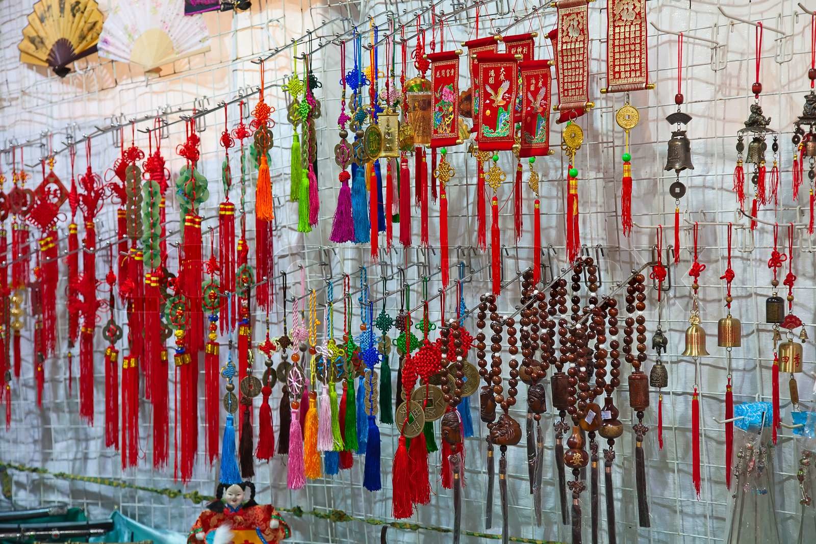 Chinese gifts and toys at a market | Stock image | Colourbox