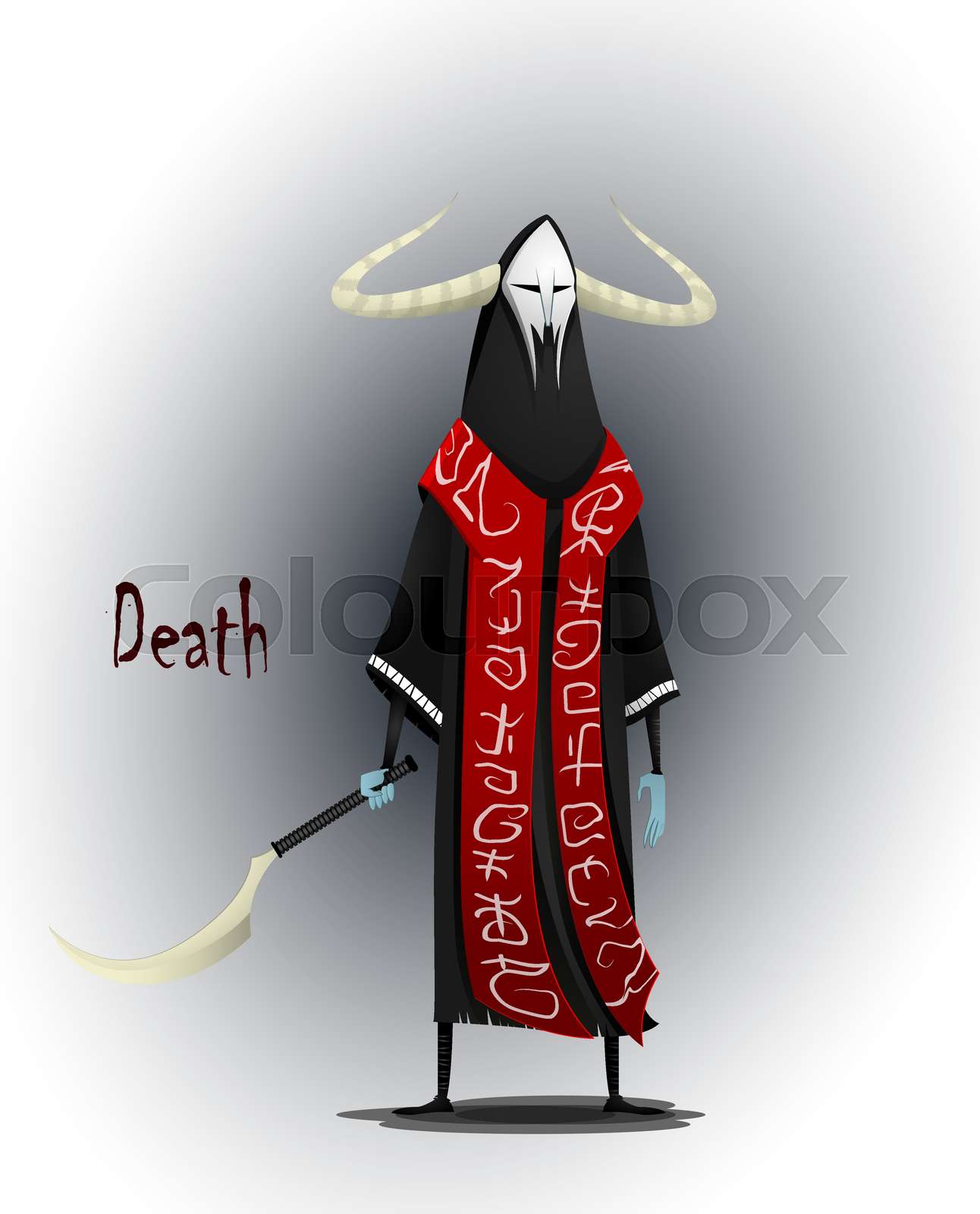 The concept of the Angel of death. | Stock vector | Colourbox