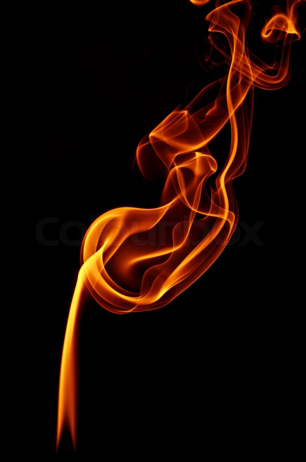 fire color smoke on black | Stock image | Colourbox