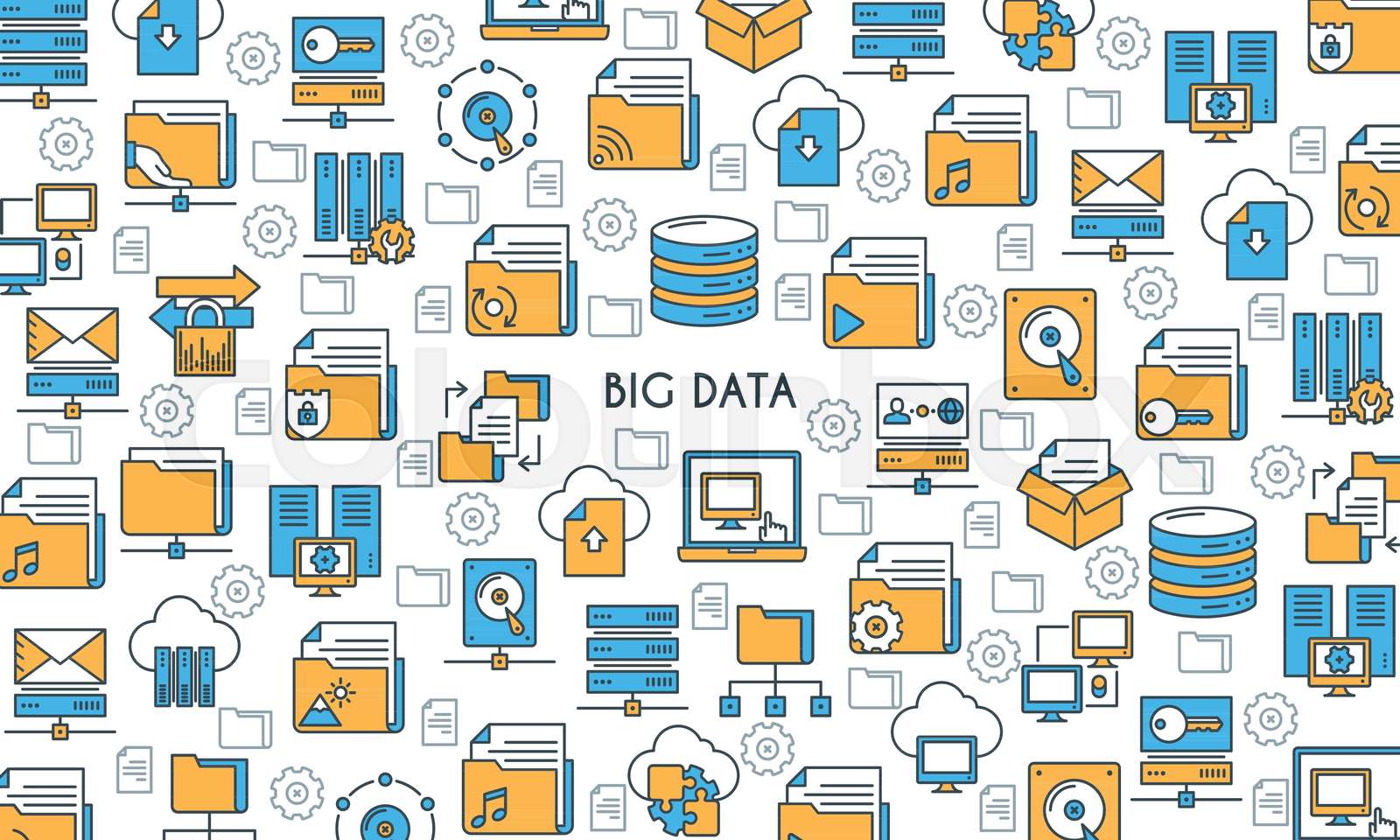 Big data technology banner | Stock vector | Colourbox