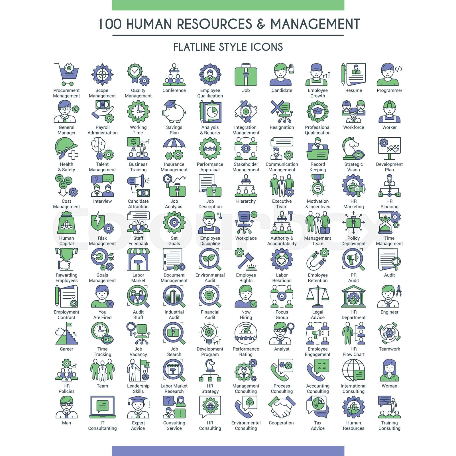 hr icons big set | Stock vector | Colourbox