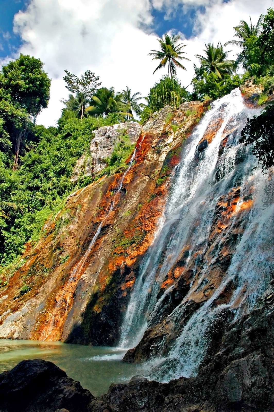 Waterfall on the island of Koh Samui in Thailand | Stock image | Colourbox