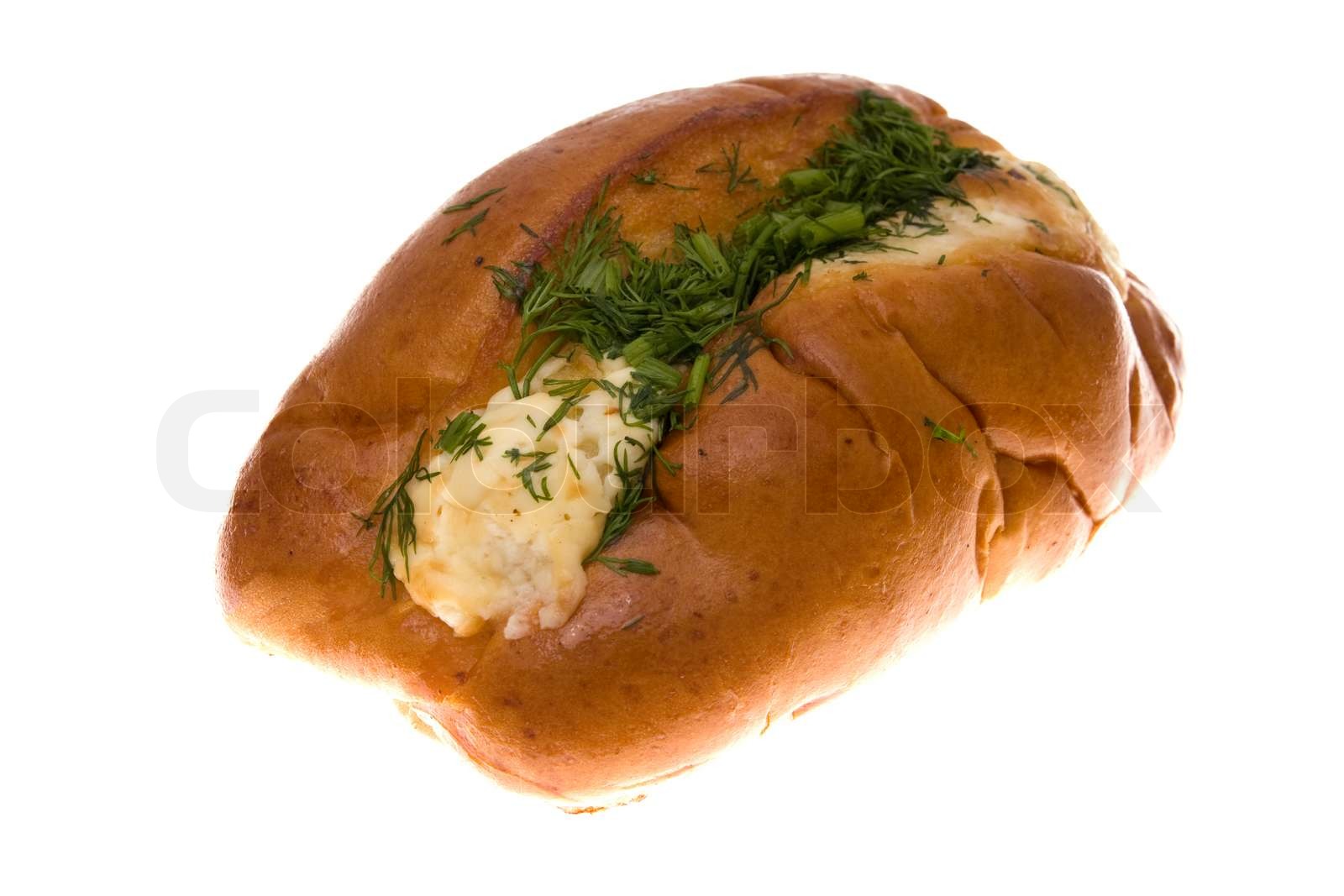 bolle med ost og dild på isolerede | Stock foto | Colourbox