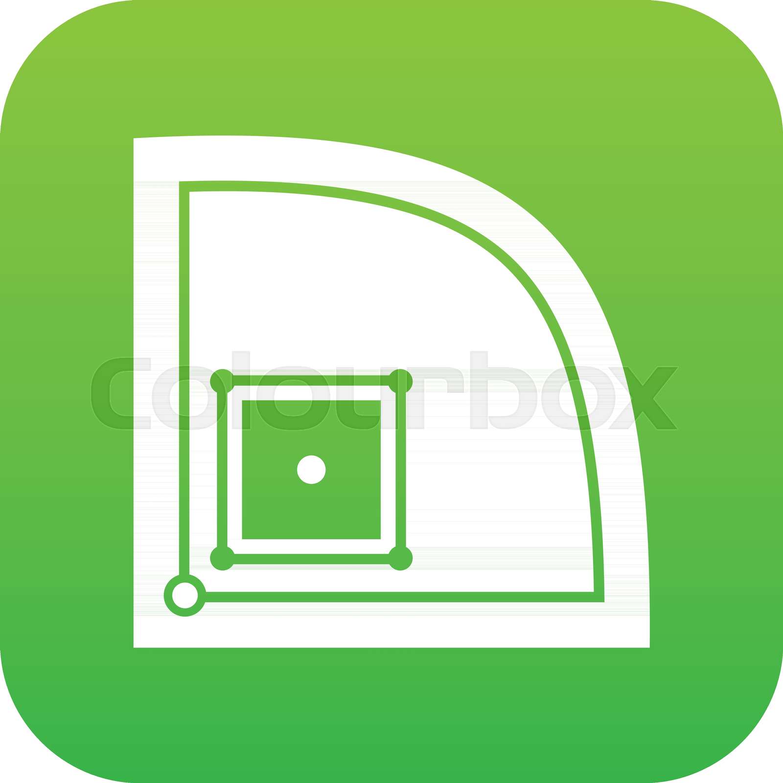 Baseball field icon digital green | Stock vector | Colourbox