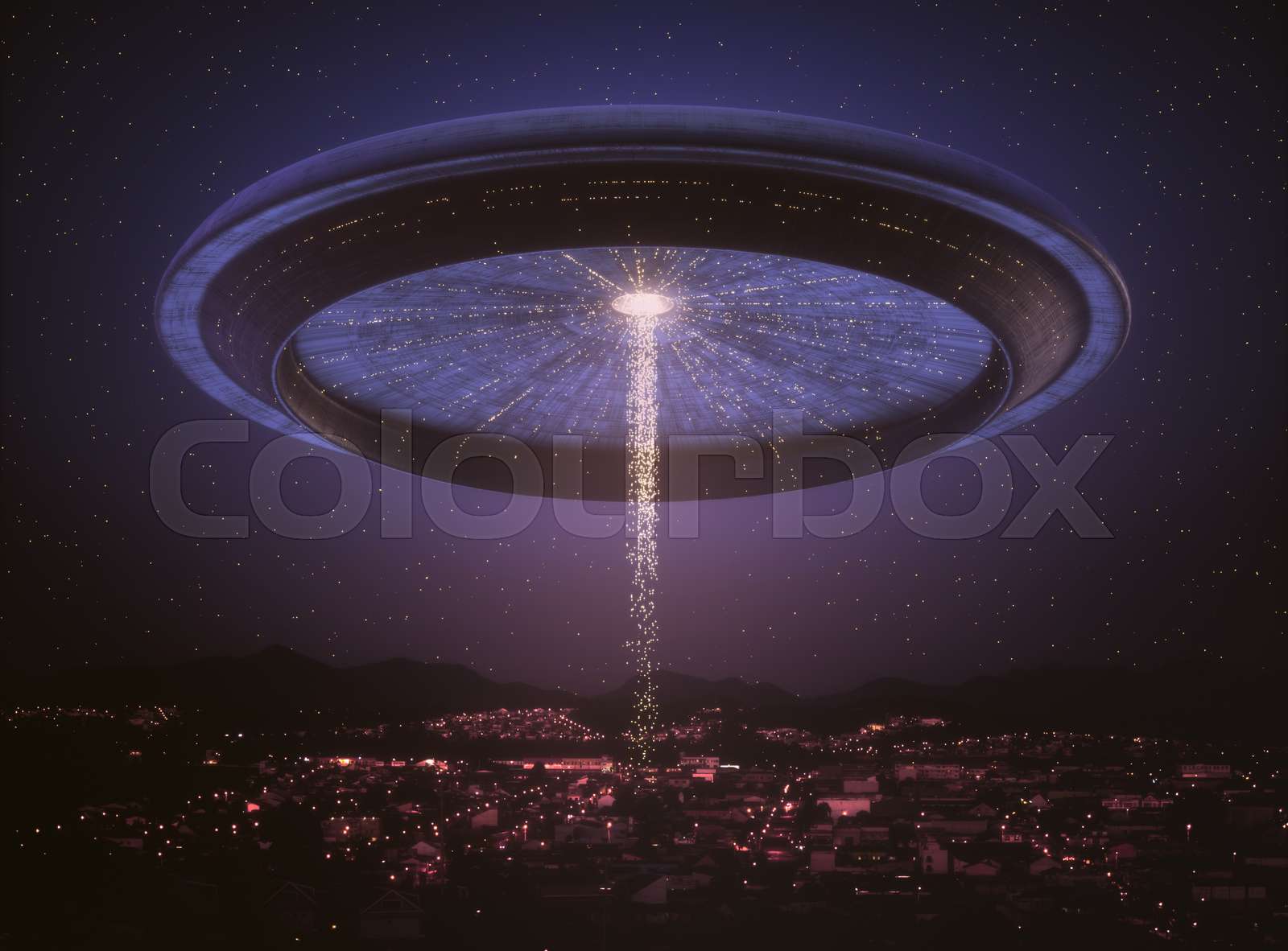 UFO Alien Spaceship Invasion | Stock image | Colourbox