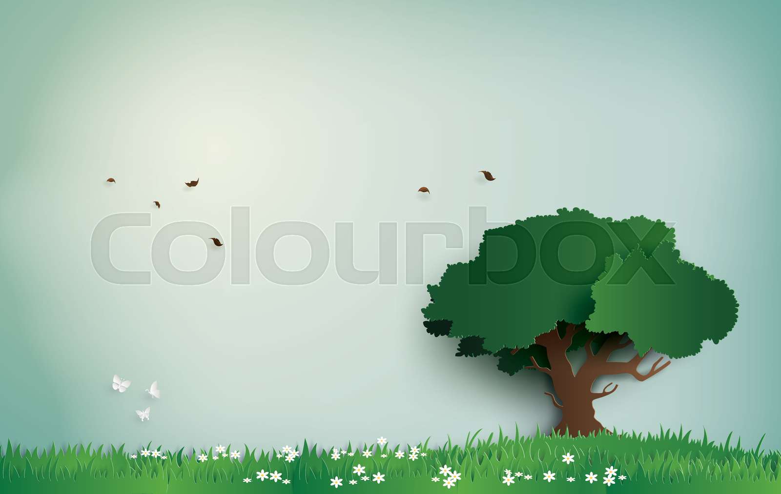 A lone tree | Stock vector | Colourbox