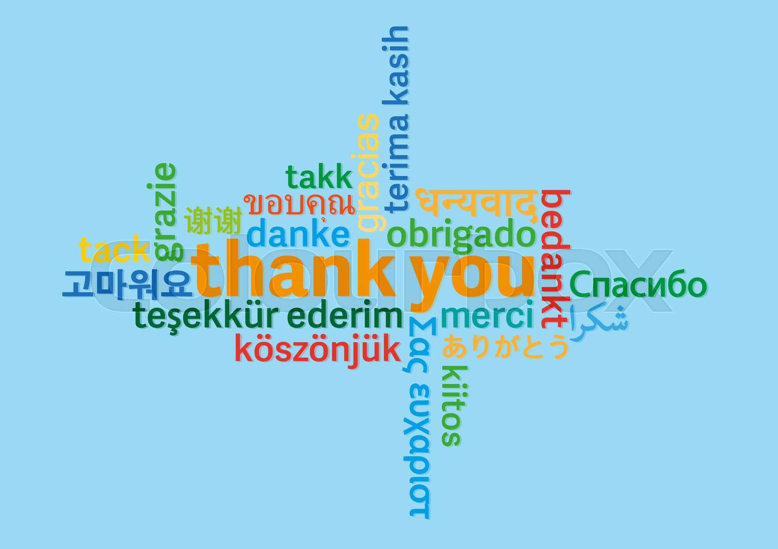 thank you cloud | Stock vector | Colourbox