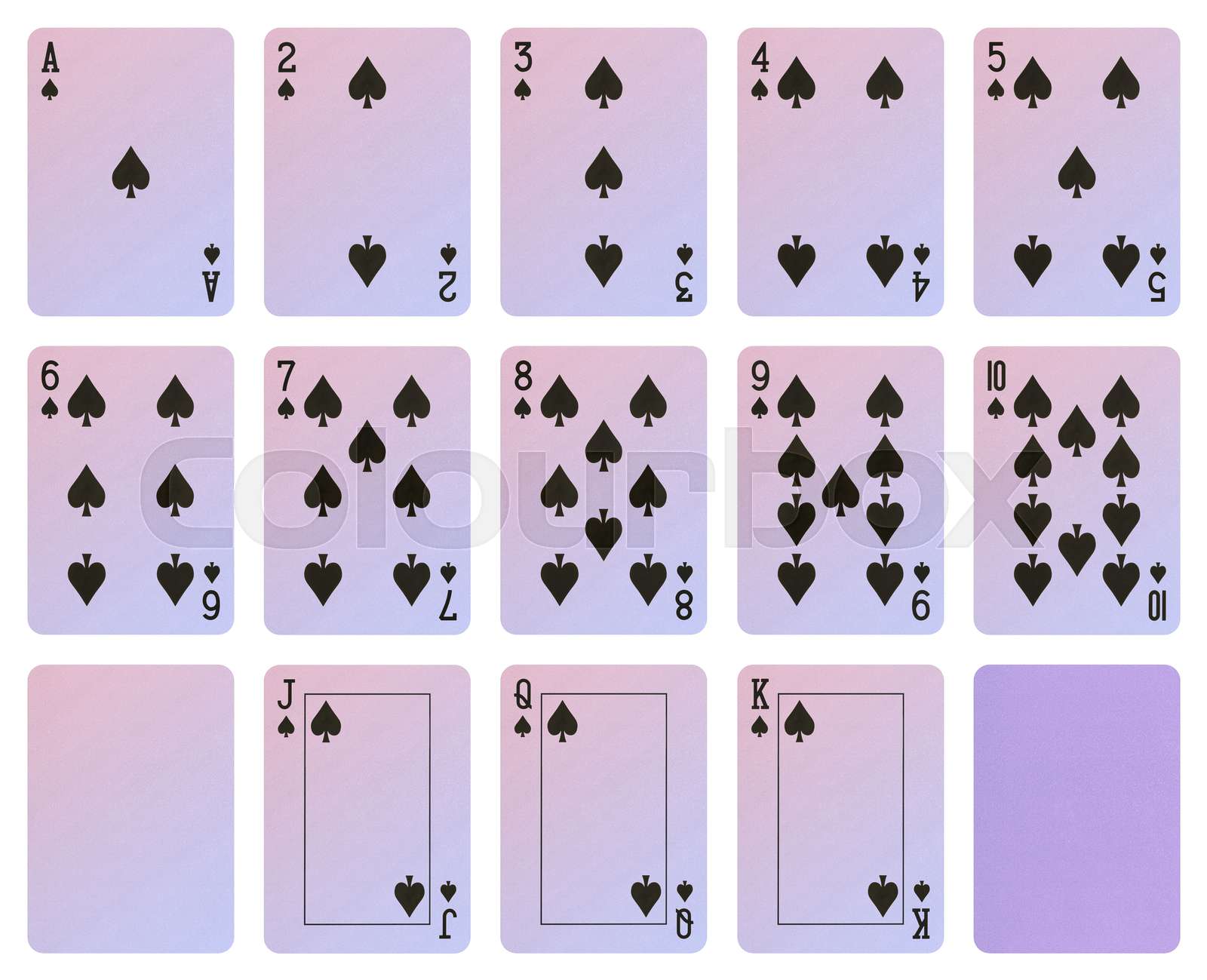 Playing cards - Spade suit | Stock image | Colourbox