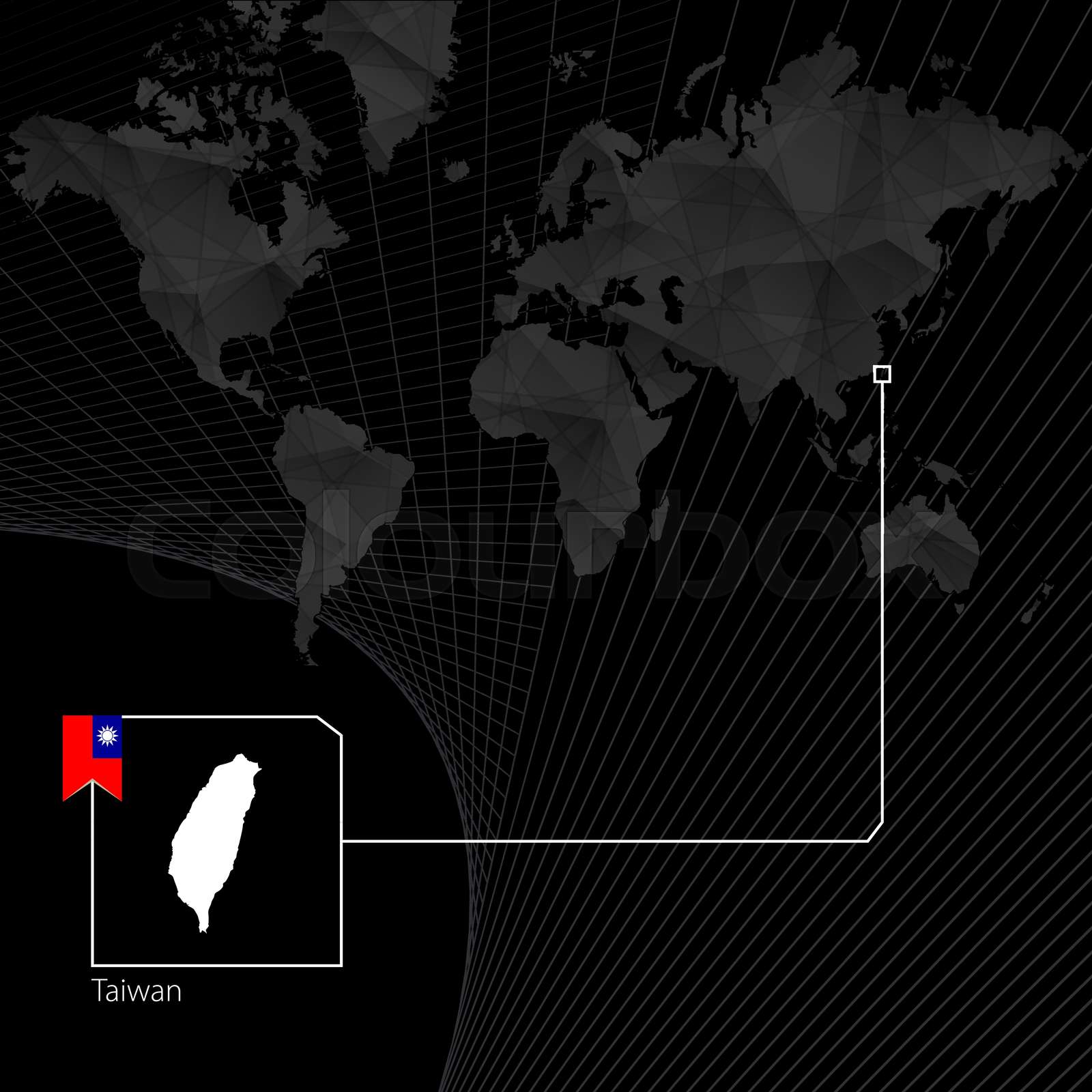 taiwan, atlas, geografi | Stock vektor | Colourbox