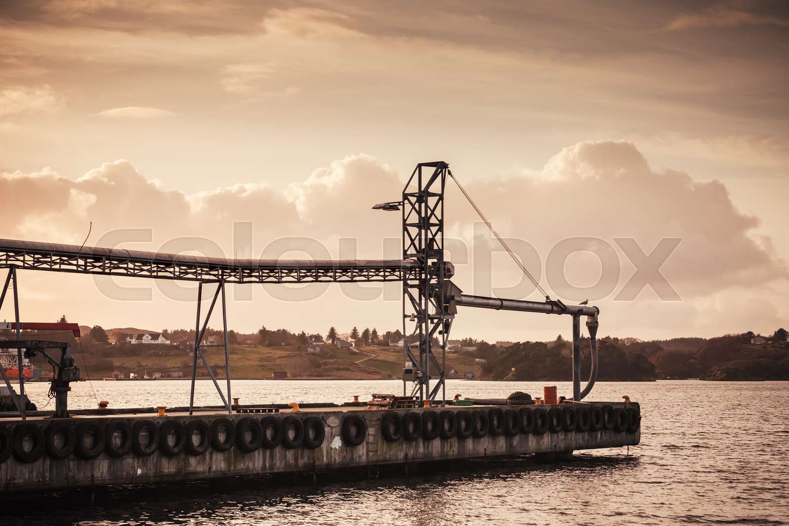 Bulk loading transporter, Port Equipment | Stock image | Colourbox