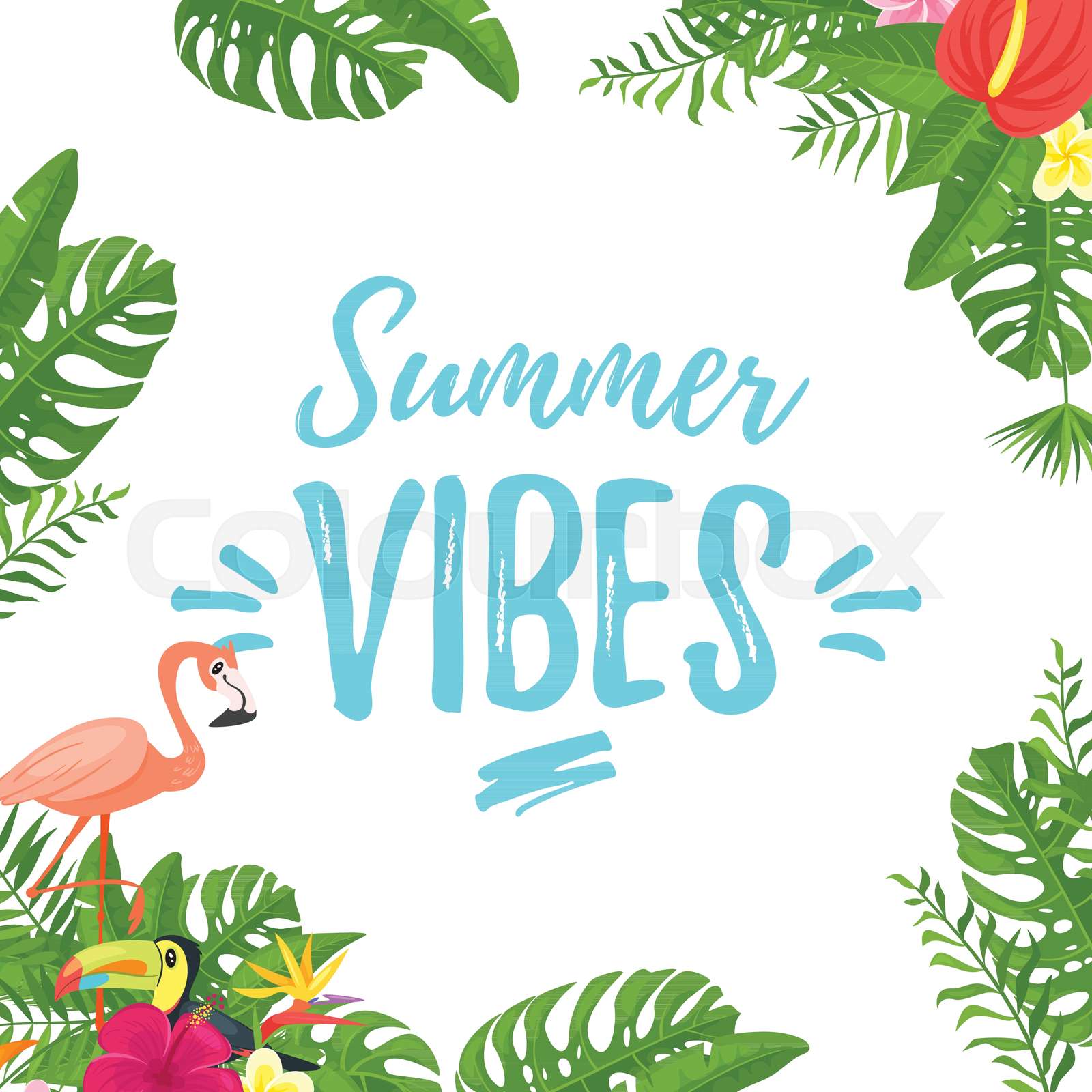 summer design for season postcard | Stock vector | Colourbox