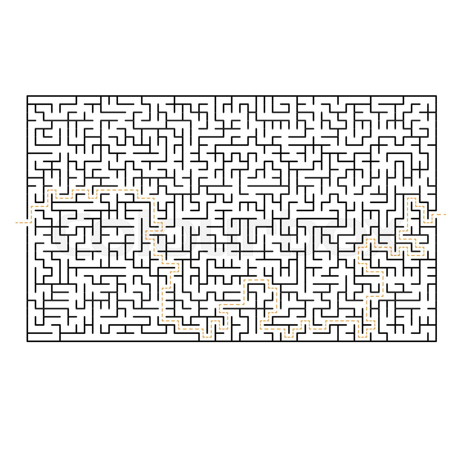 Big difficult maze labyrinth game | Stock vector | Colourbox