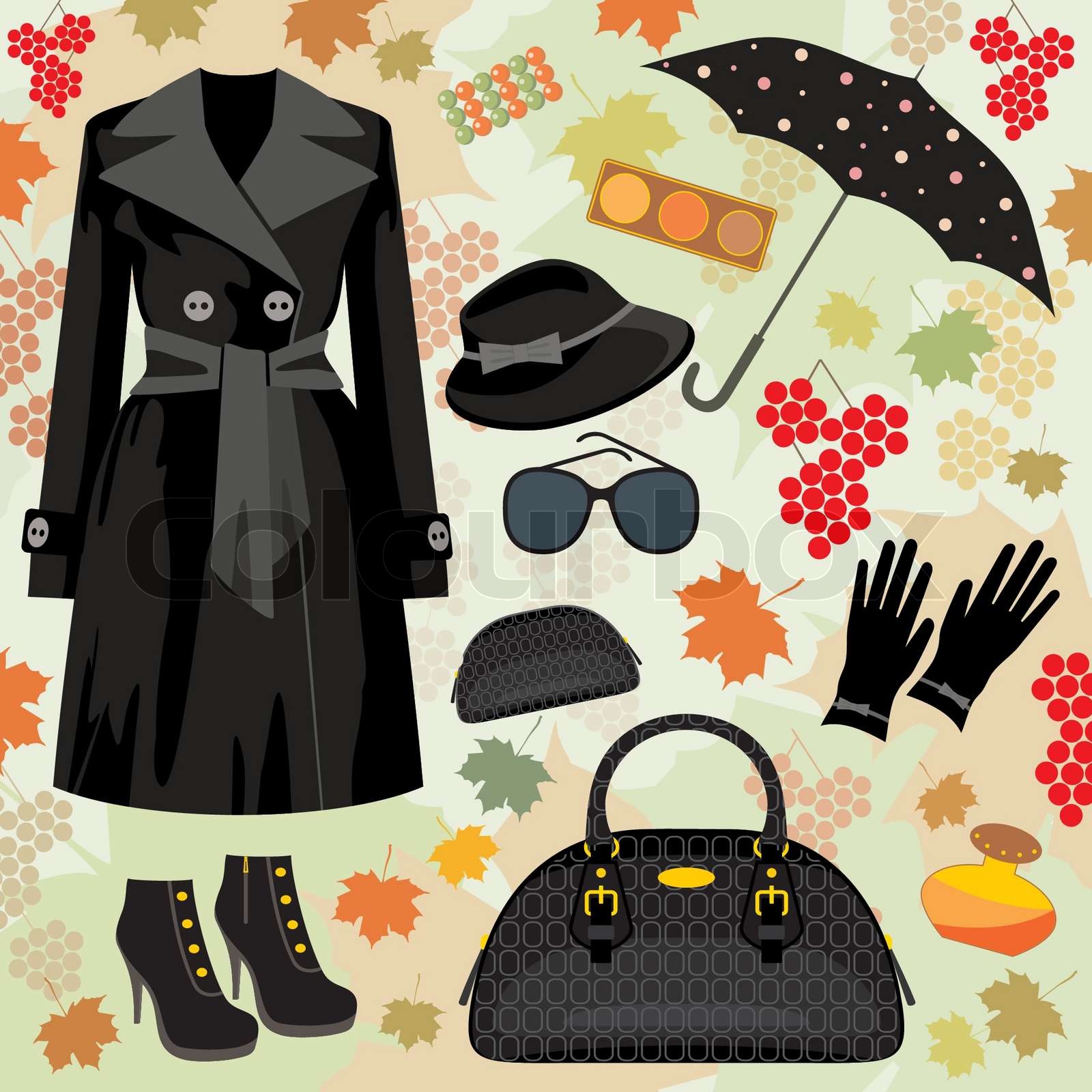 Autumn fashion set | Stock vector | Colourbox