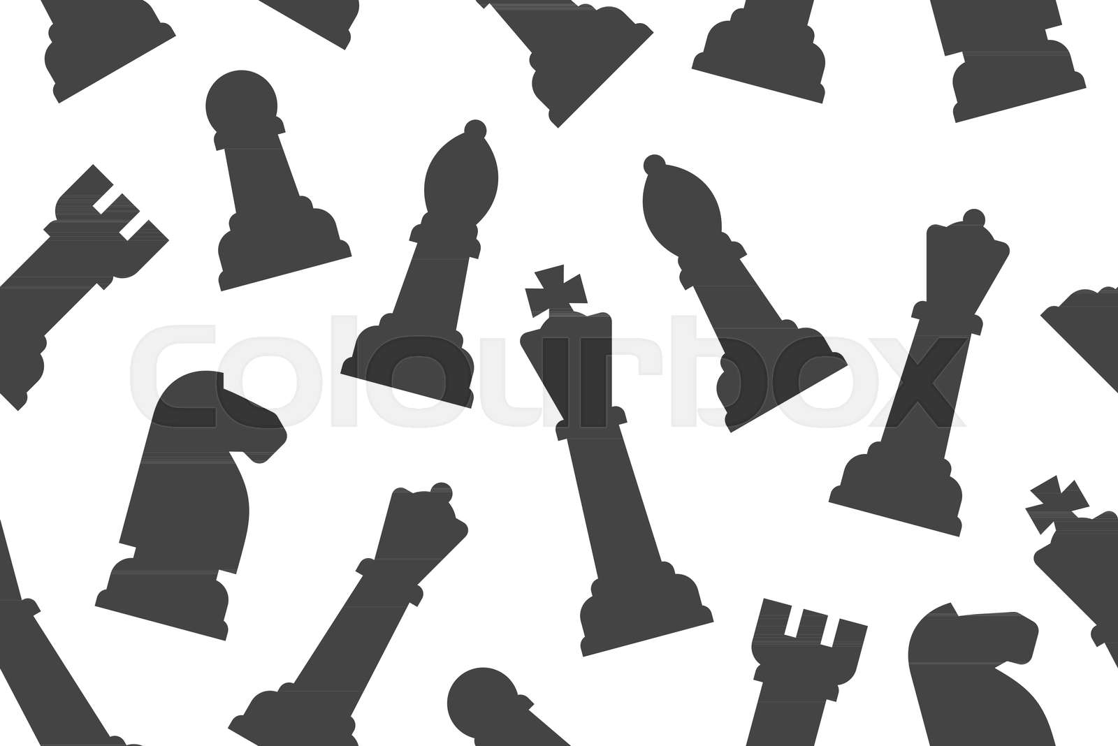 Seamless pattern with chess pieces | Stock vector | Colourbox