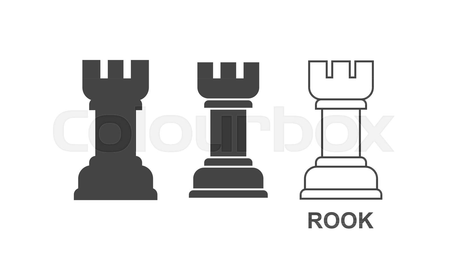 Chess ROOK icon | Stock vector | Colourbox