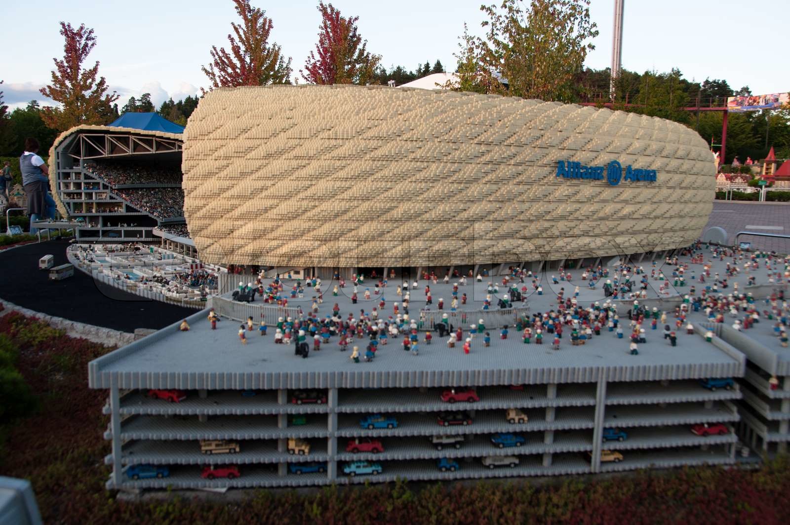 GUENZBURG - AUGUST 13 : Munich Soccer Stadium “Allianz Arena” built out ...