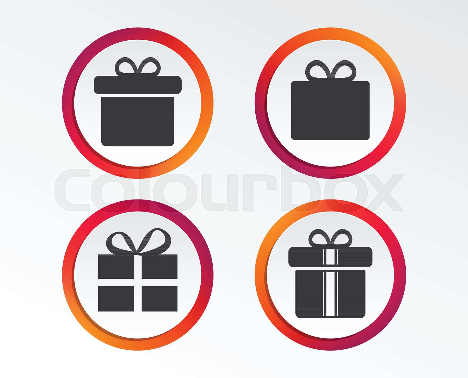 Gift box sign icon. Present symbol. | Stock vector | Colourbox