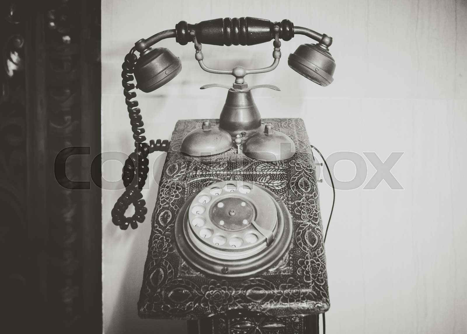 telefon, analog, apparat | Stock foto | Colourbox