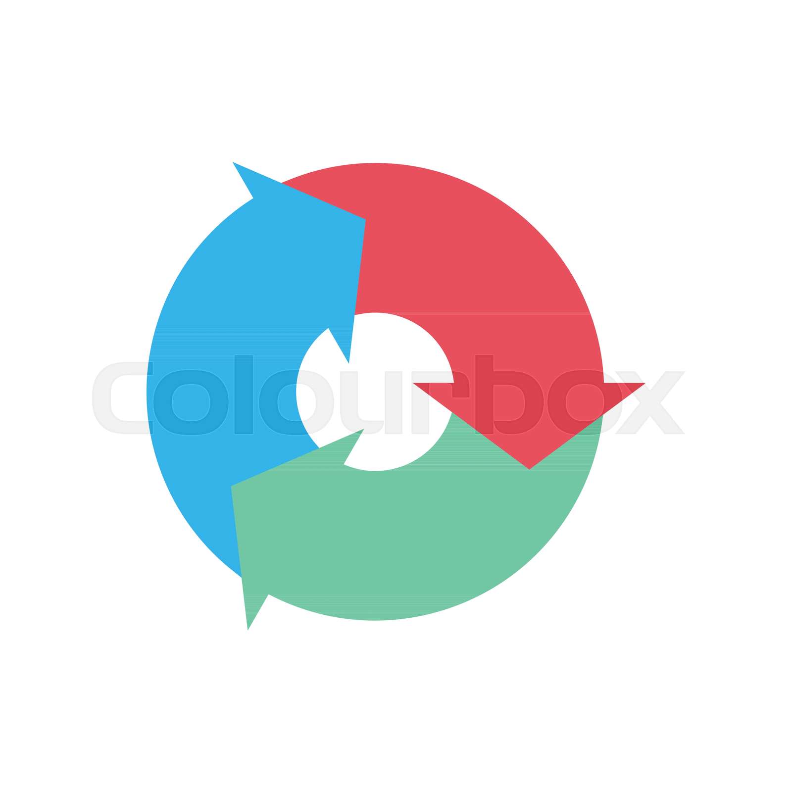 Cycle diagram with 3 steps | Stock vector | Colourbox