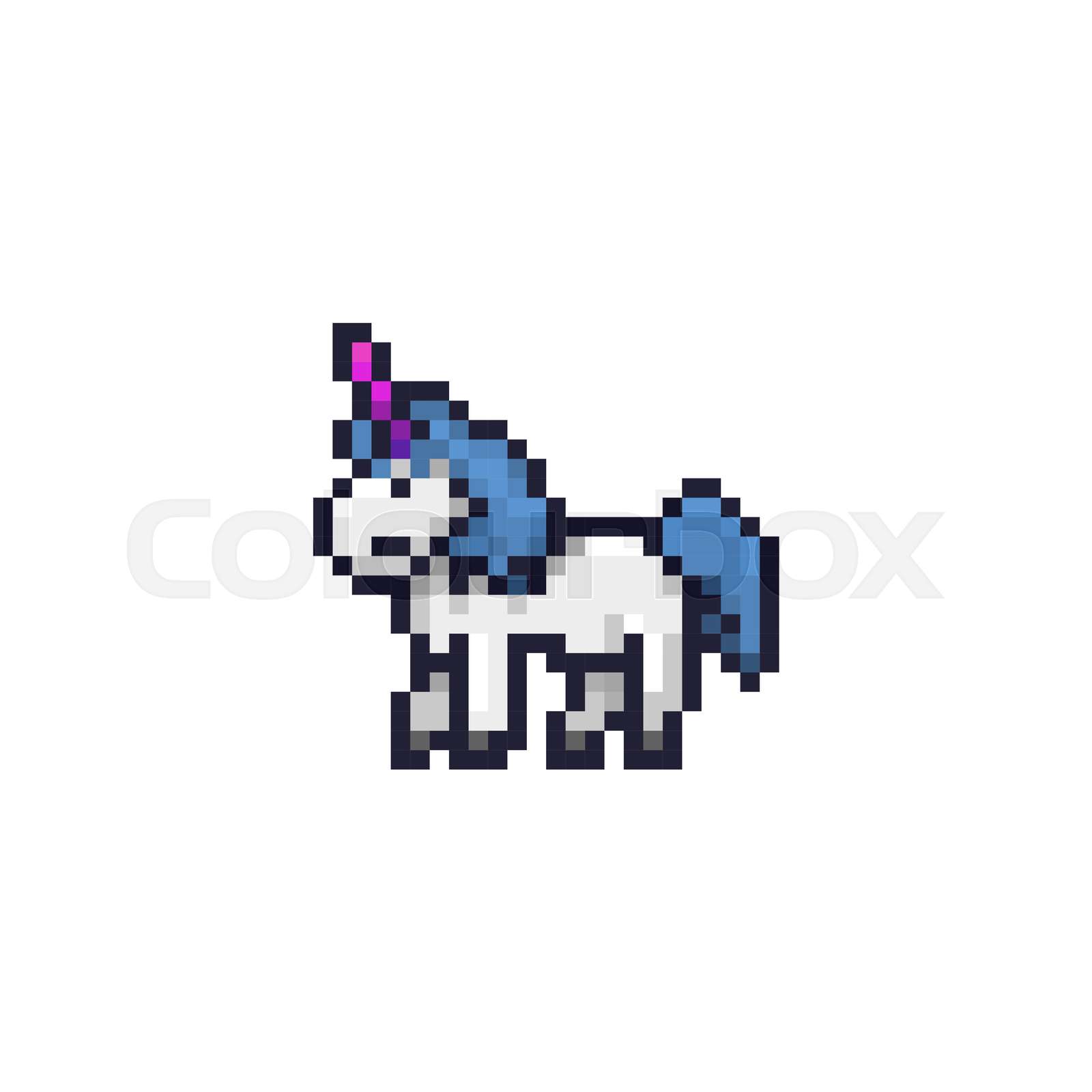 Unicorn pixel art | Stock vector | Colourbox