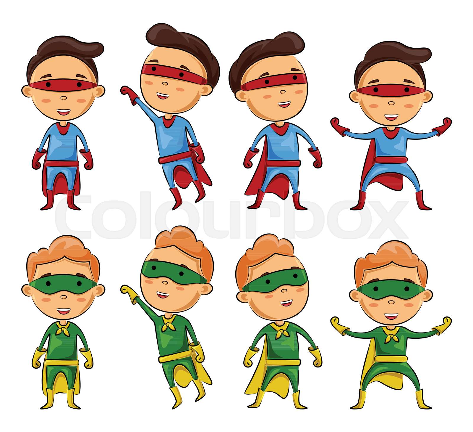 cartoon, mutig, bekleidung | Stock-Vektor | Colourbox