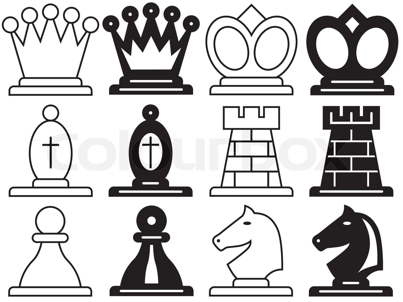 The set of a chess symbols | Stock vector | Colourbox
