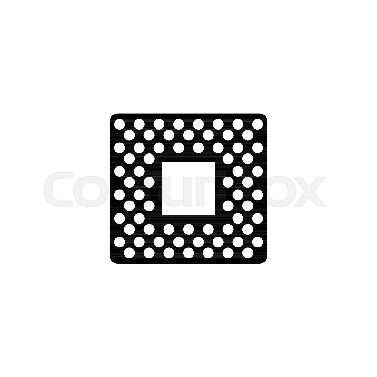 Cpu Flat Vector Icon Stock Vector Colourbox