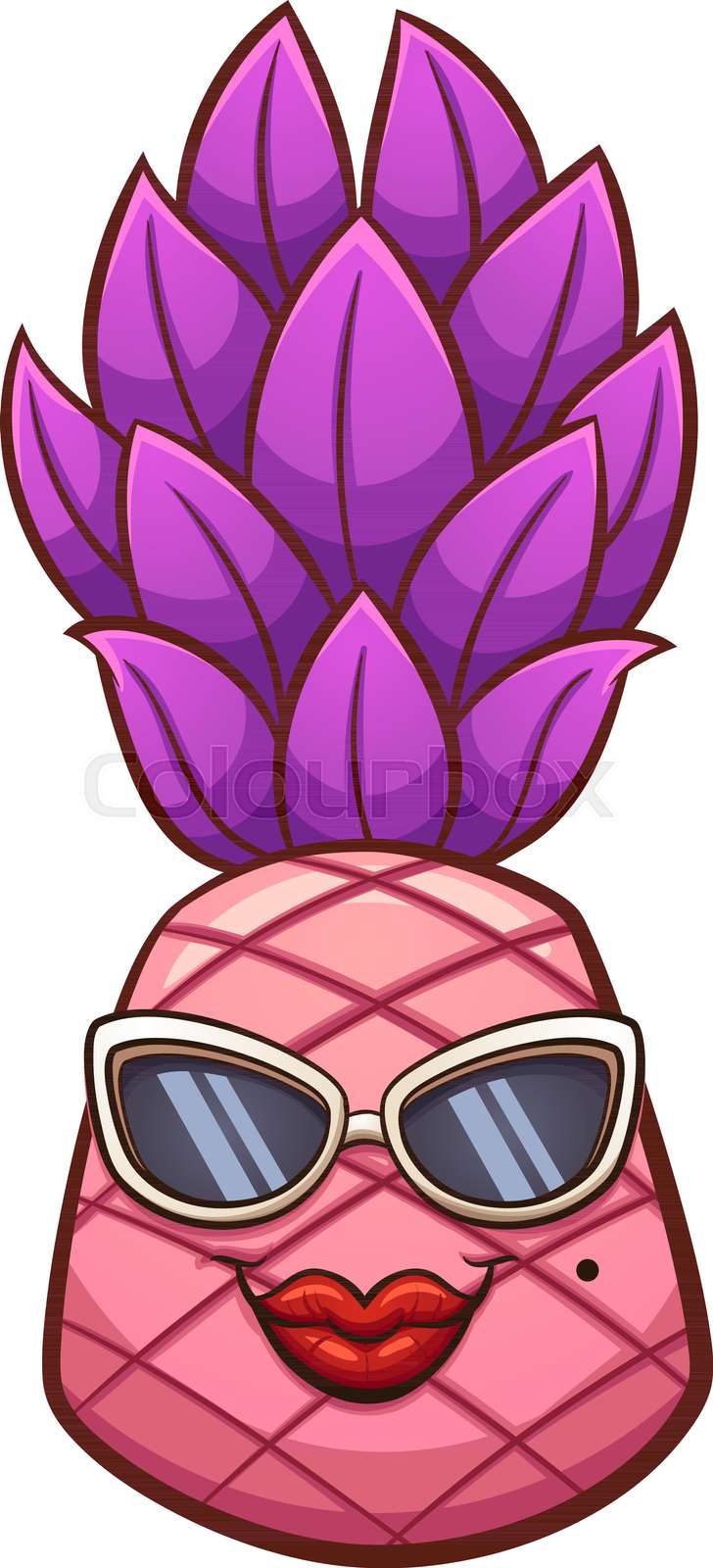 Pink pineapple | Stock vector | Colourbox