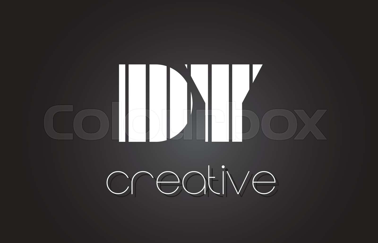 DY D Y Letter Logo Design With White and Black Lines. | Stock vector ...