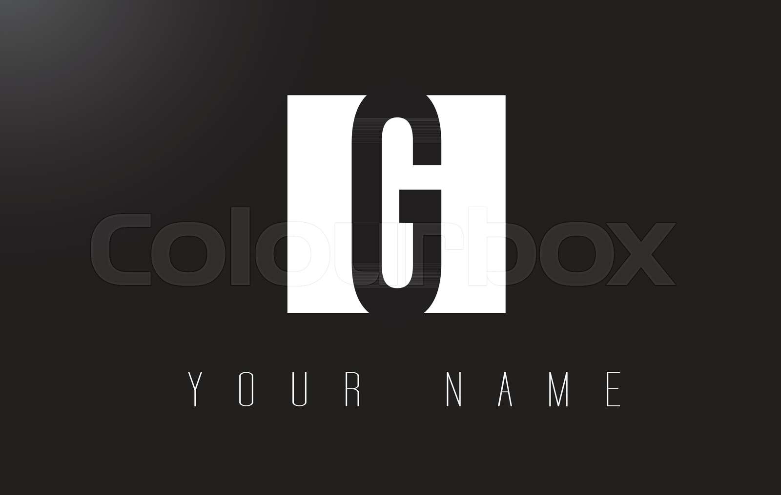 G Letter Logo With Black and White Negative Space Design. | Stock ...