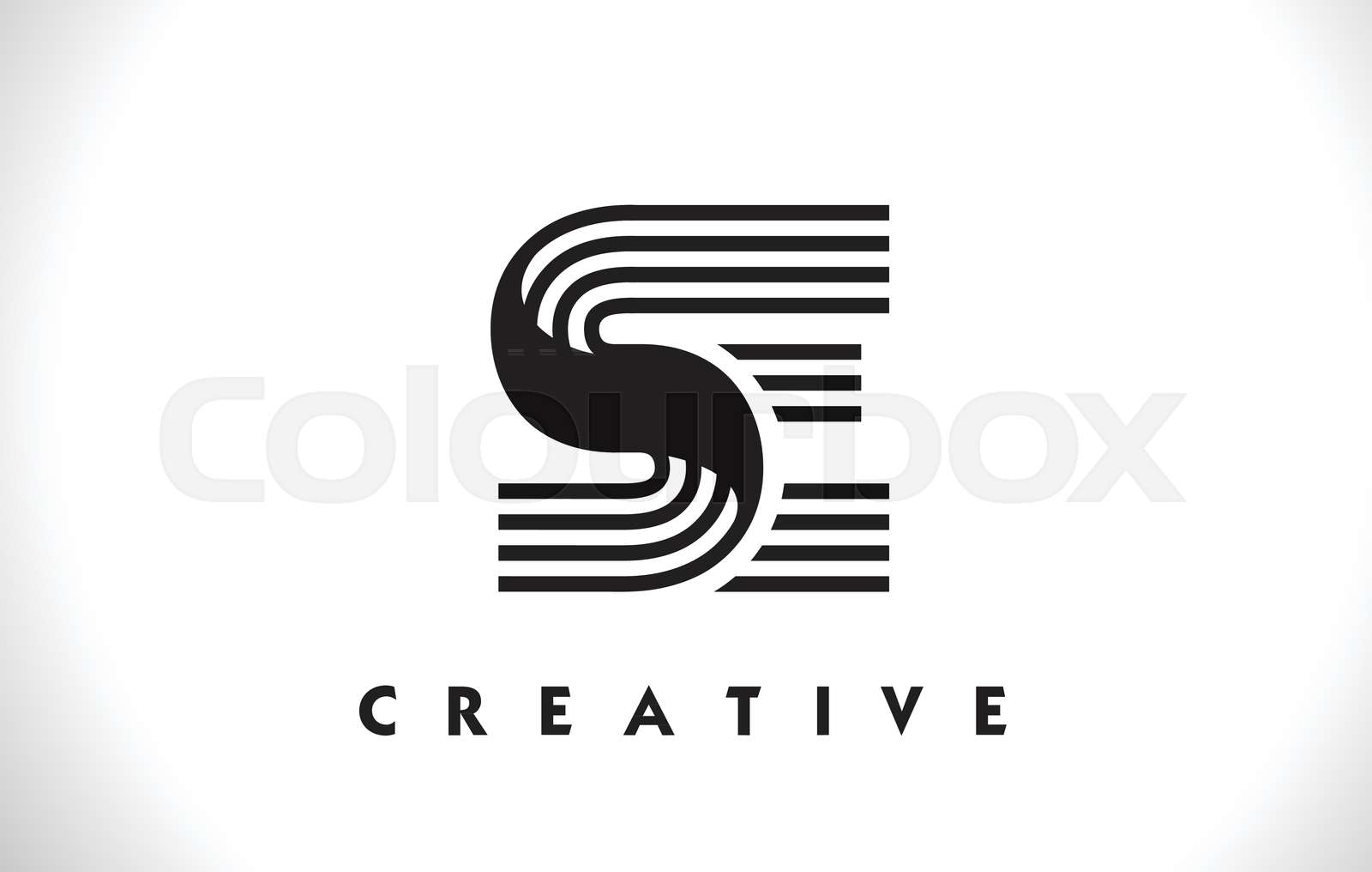 SE Logo Letter With Black Lines Design. Line Letter Vector Illustration ...