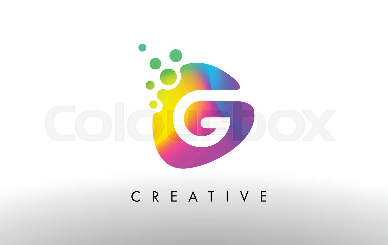 G Colorful Logo Design Shape. Purple Abstract Shape Letter Icon ...