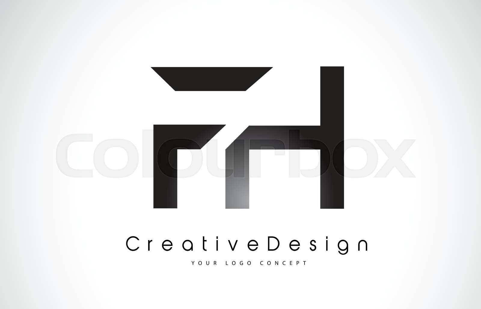 FH F H Letter Logo Design. Creative Icon Modern Letters Vector Logo ...