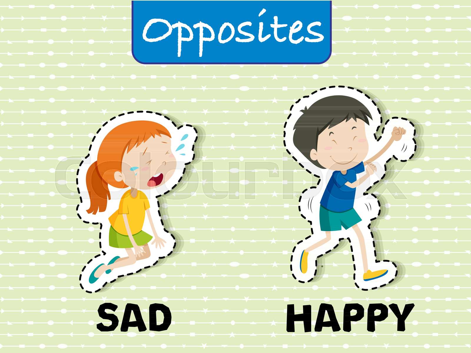 Sad And Happy Child Clipart